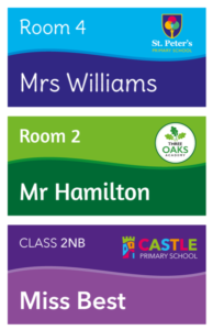 School Room Signs - Customised For Your School For Free