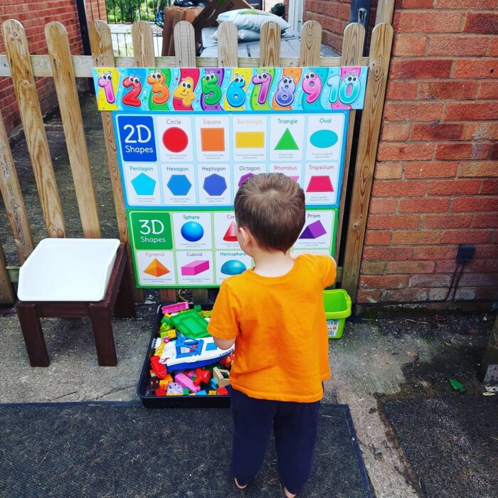 Numbers 1 to 10 sign with Smiley Faces - sign for schools