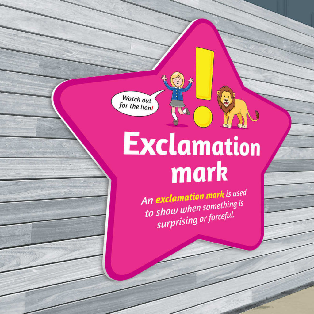 Exclamation Mark Sign - A Sign for supporting English in Schools