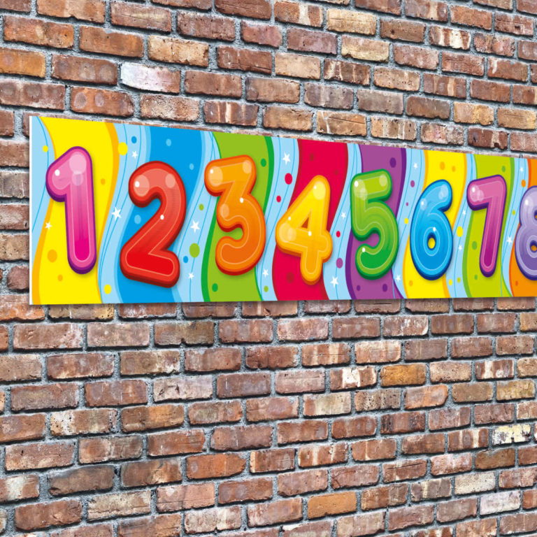 Numbers 1 to 10 sign - Maths classroom sign for schools