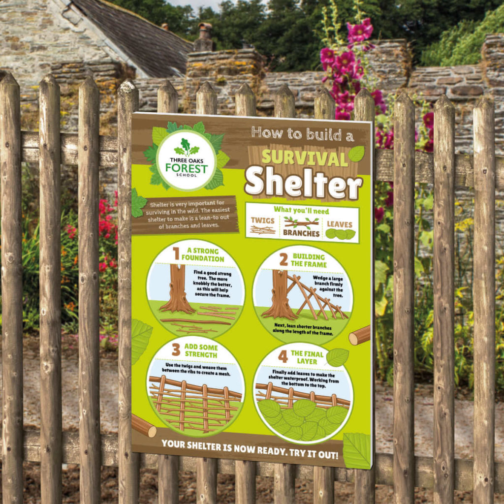 Shelter Building Sign - Perfect for Nature Areas & Forest Schools