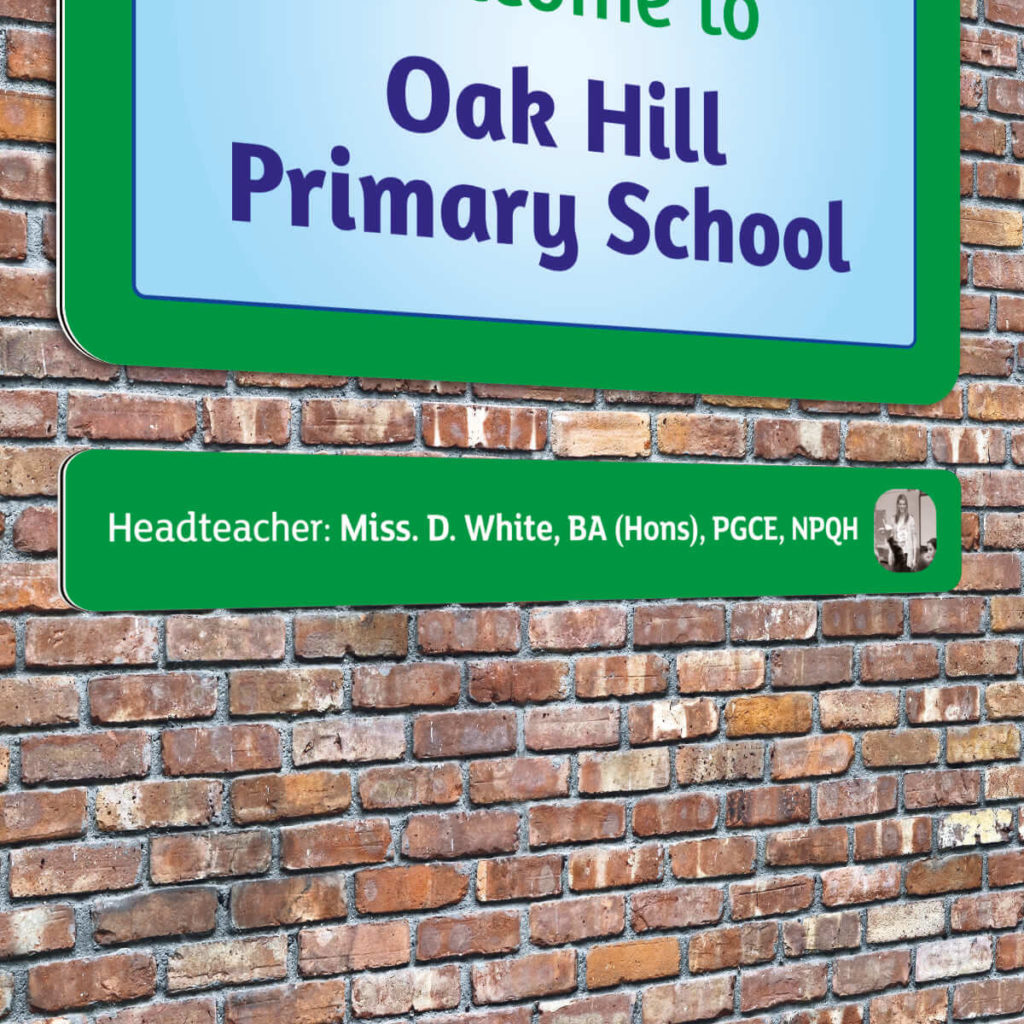 Headteacher Strip Addition for School Welcome Signs