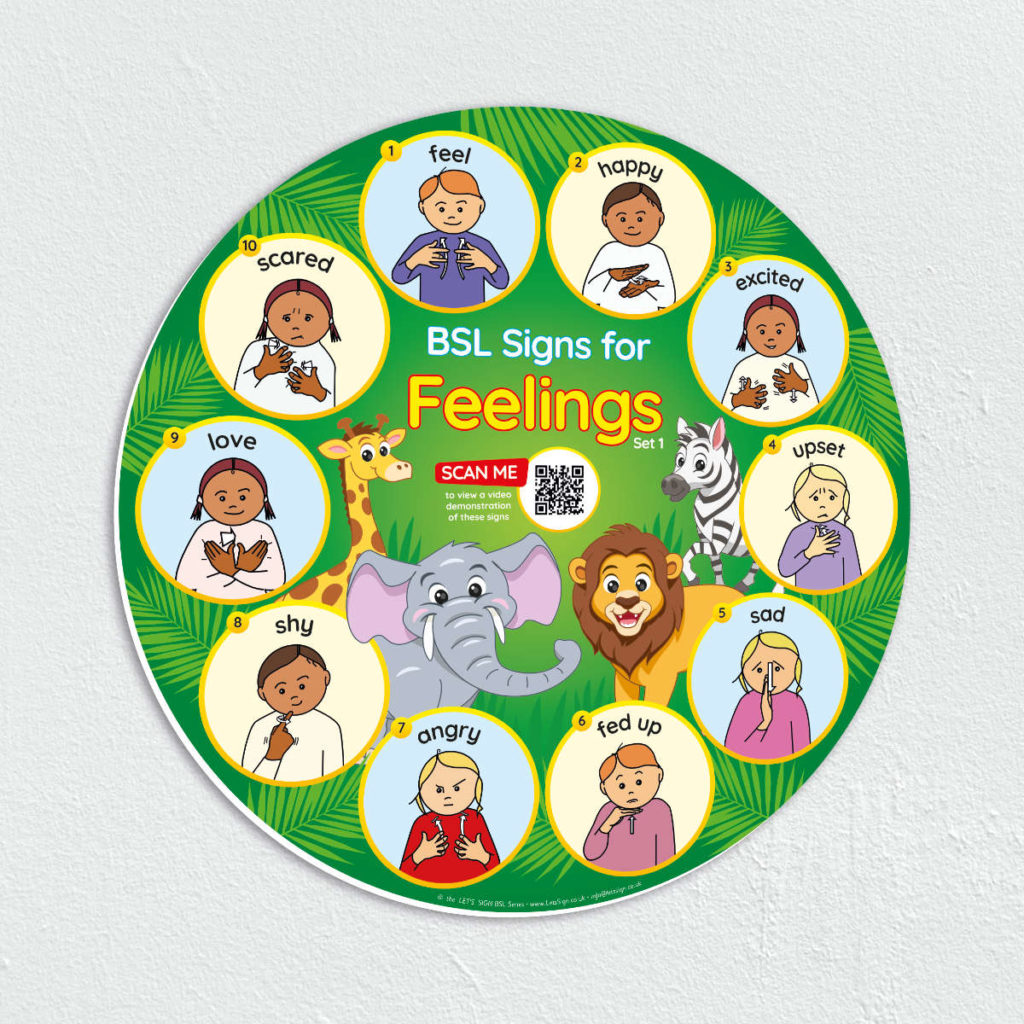 BSL Feelings Set 1 Sign British Sign Language For Schools