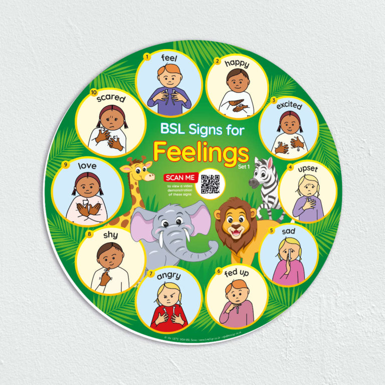 BSL Feelings Set 1 Sign - British Sign Language for Schools