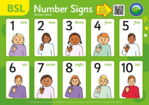BSL Numbers Sign Northern Ireland - British Sign Language Sign