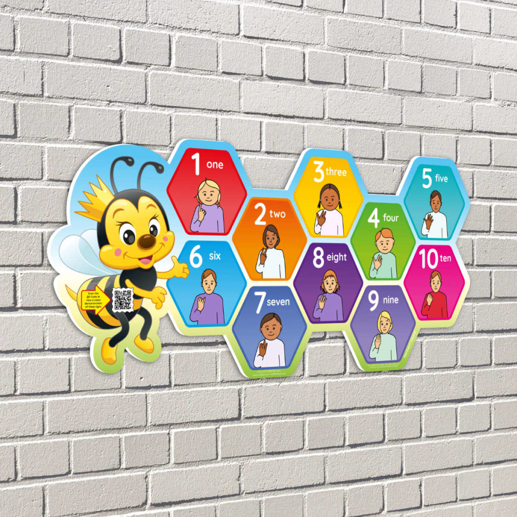 BSL Numbers 1 to 10 Bee Sign Northern Ireland - For Schools