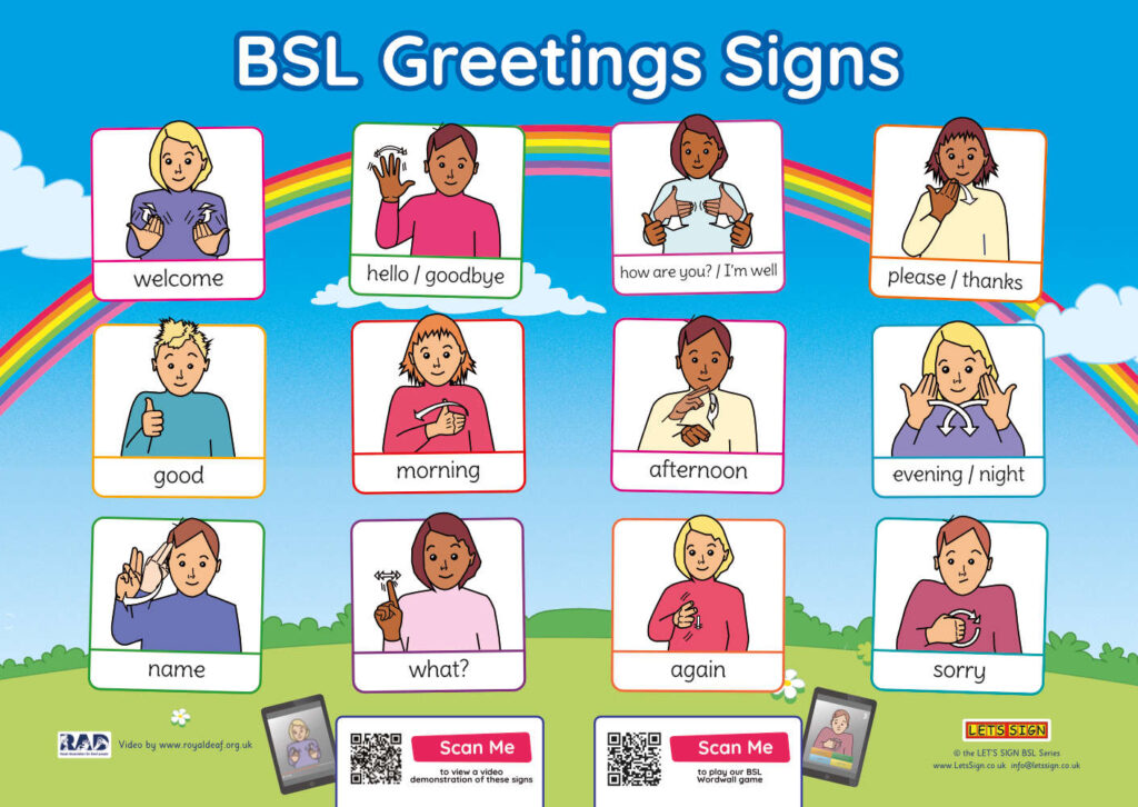 BSL Greetings Sign - British Sign Language sign for schools